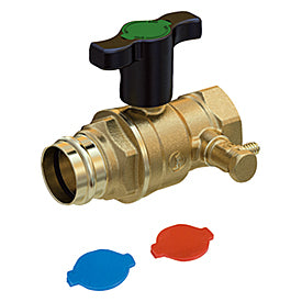 Giacomini - R851VTS Ball valve, press connections, with 1/4 drain cock ...